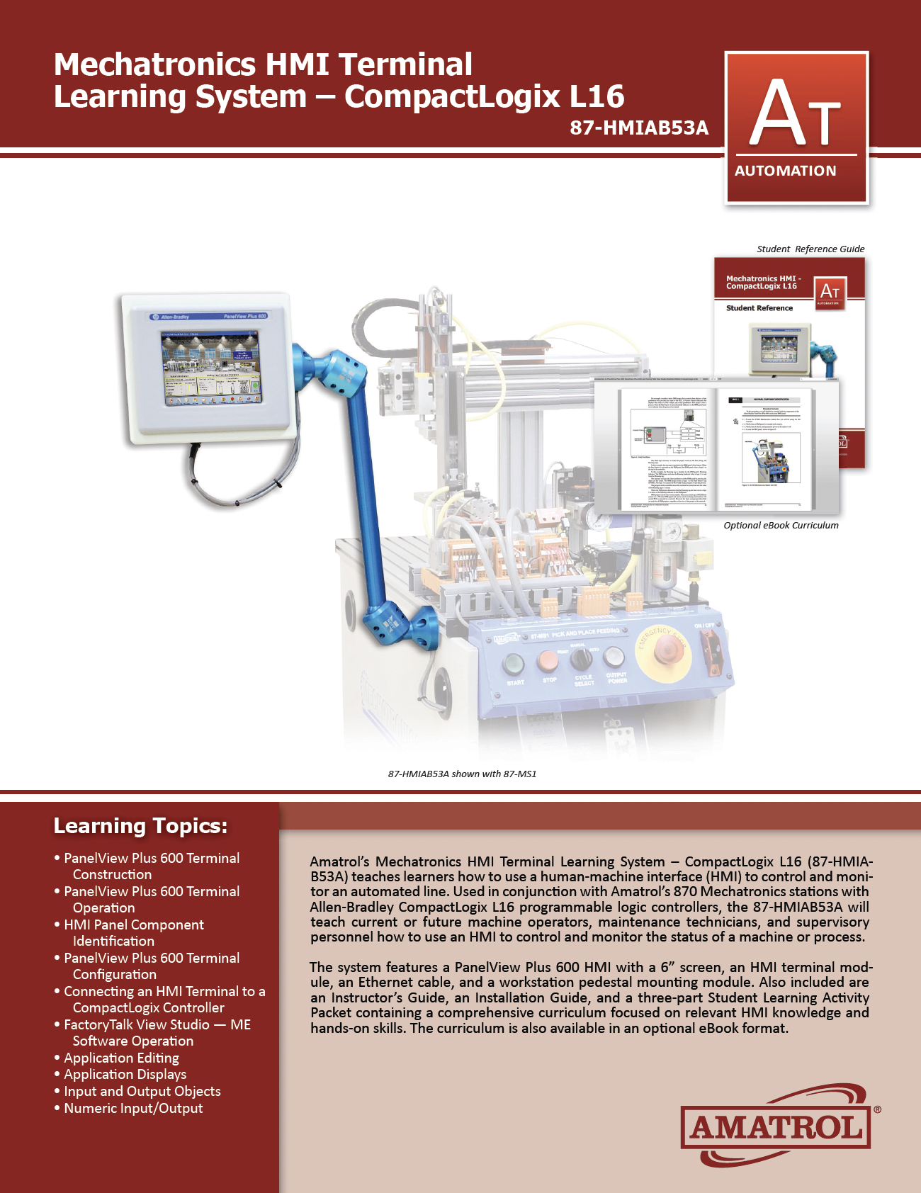 Mechatronics HMI Terminal Training System | Amatrol